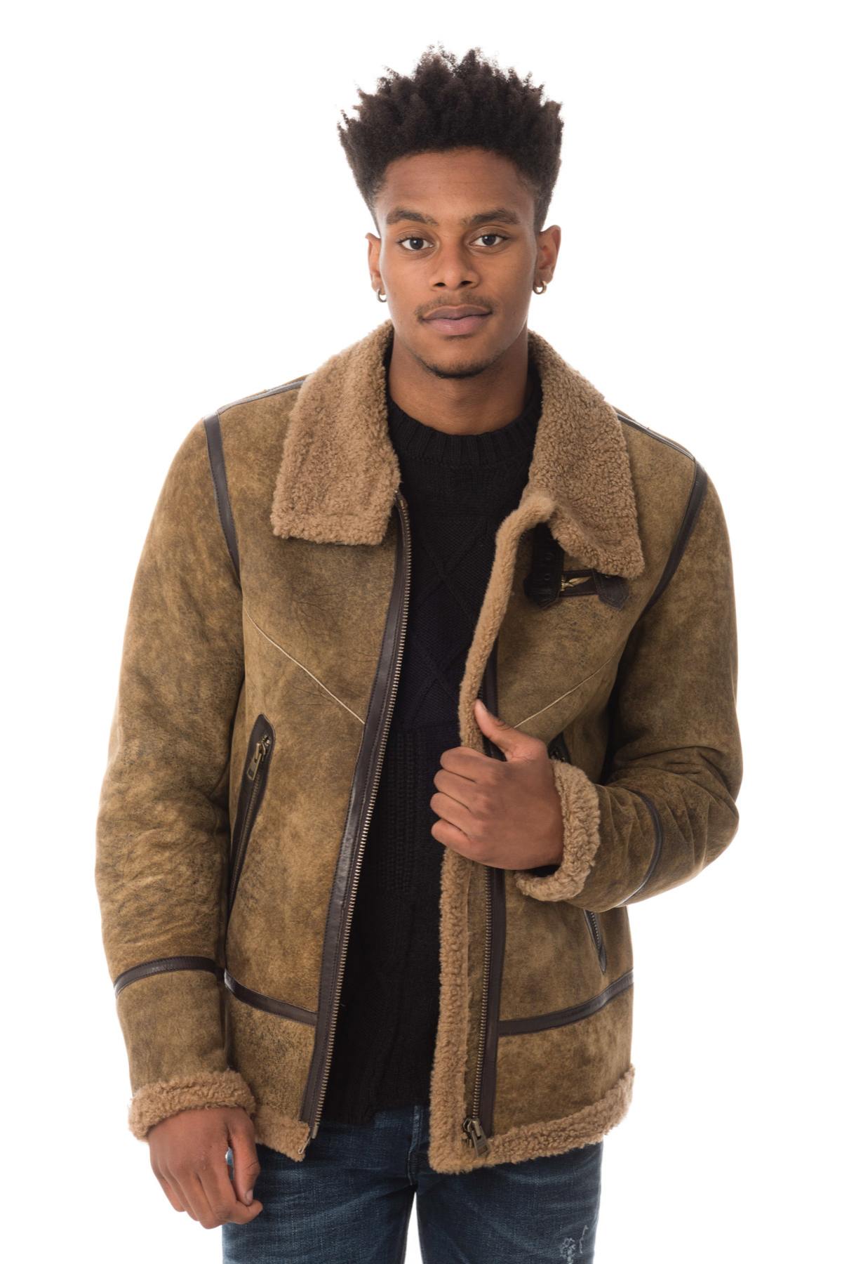 Men's Jacket Aeronautica Militare CHIODO PN1451977 TABACCO - Hide-Jack ...